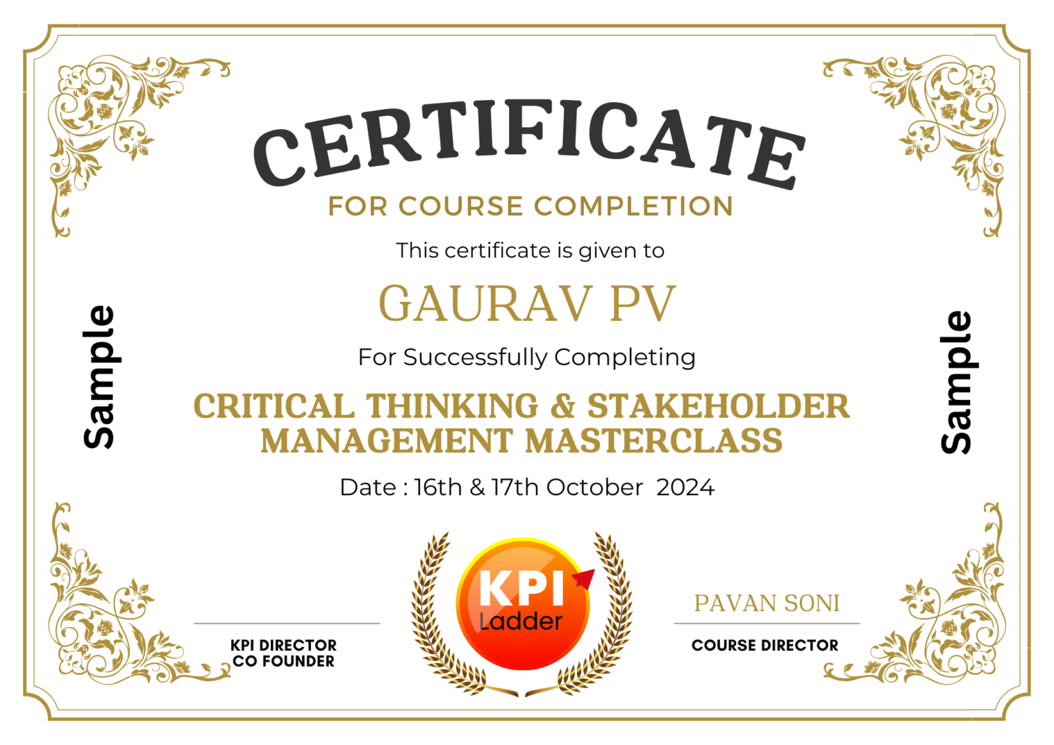 Critical Thinking Skills & Stakeholder Management - KPI Ladder